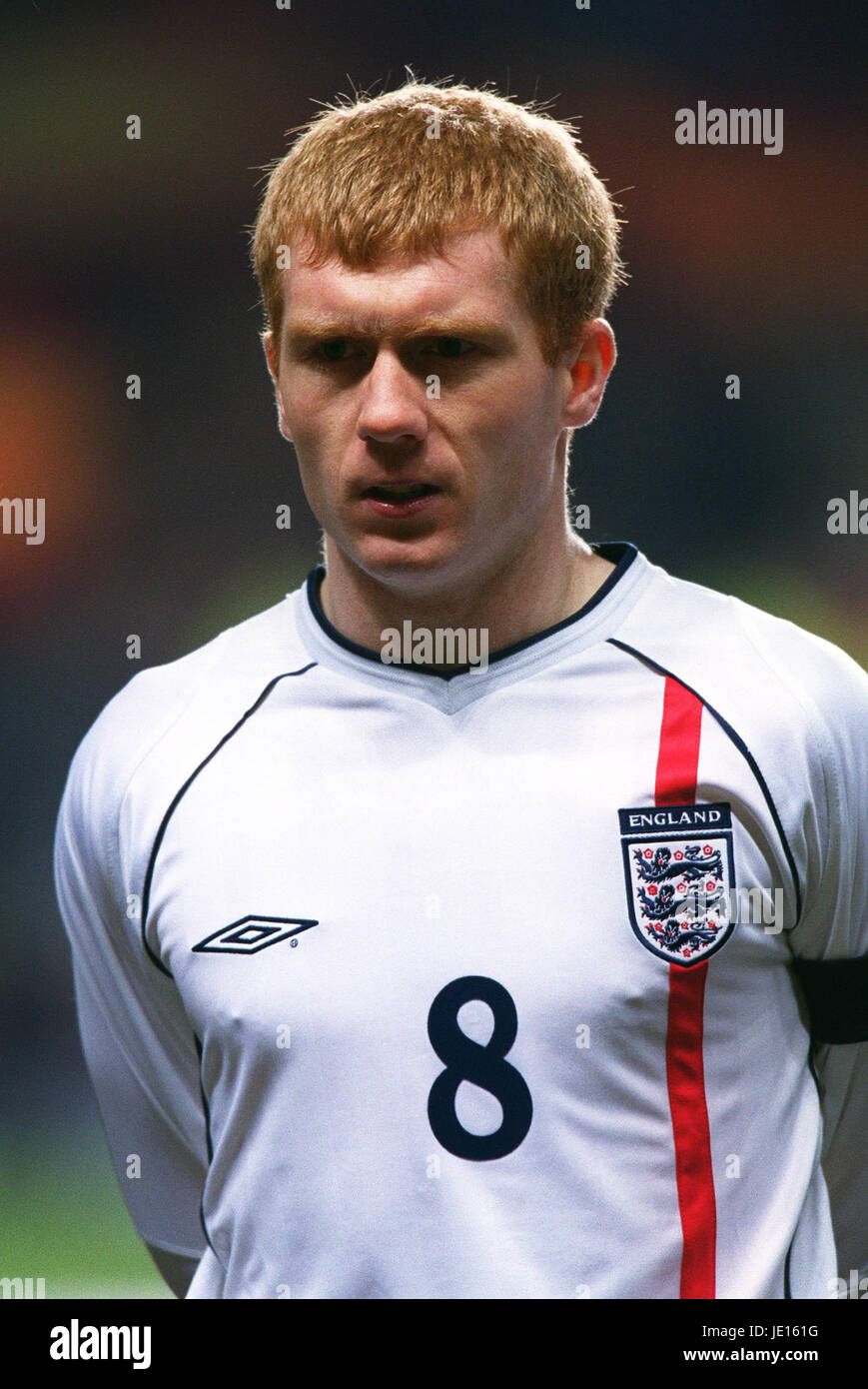 PAUL SCHOLES ENGLAND & MANCHESTER UNITED FC VILLA PARK BIRMINGHAM 28 ...