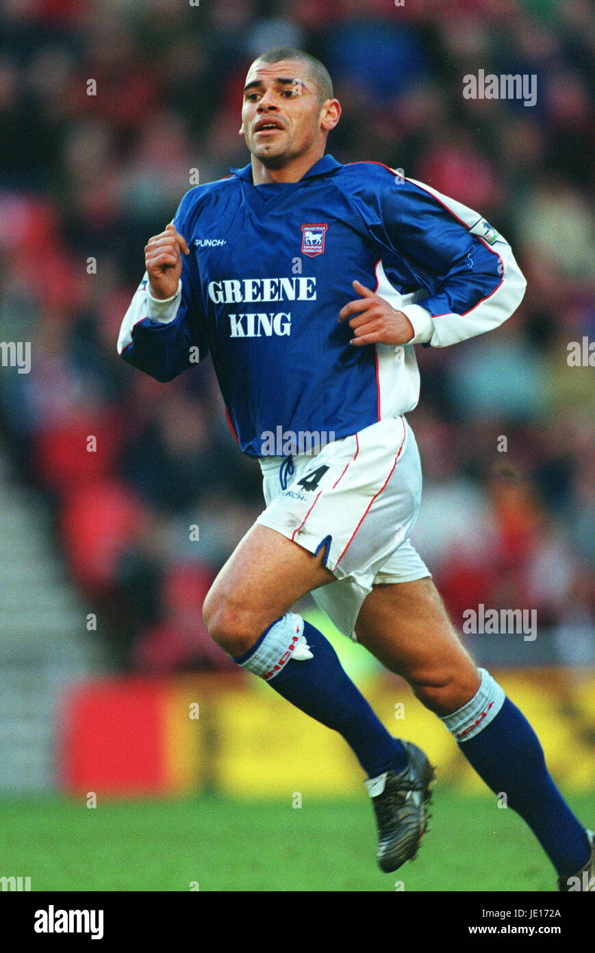 JERMAINE WRIGHT IPSWICH TOWN FC STADIUM OF LIGHT SUNDERLAND ENGLAND 27 January 2001 Stock Photo ...