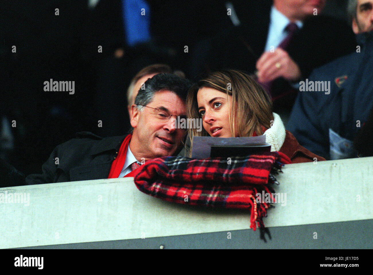 DAVID DEIN & DAUGHTER ARSENAL CHAIRMAN FILBERT STREET LEICESTER ENGLAND ...