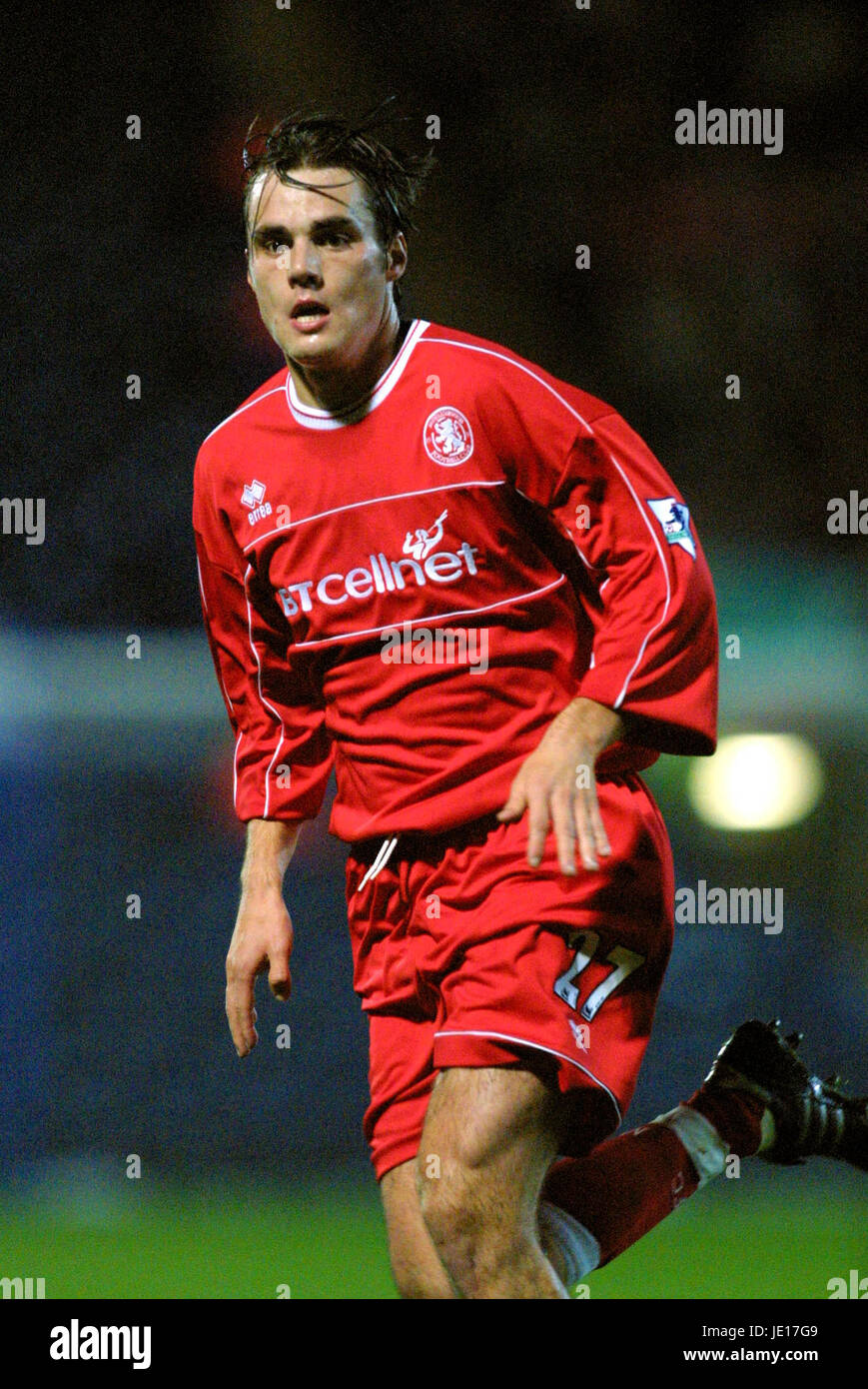 ROBBIE STOCKDALE MIDDLESBROUGH FC EWOOD PARK BLACKBURN 10 October 2001 ...