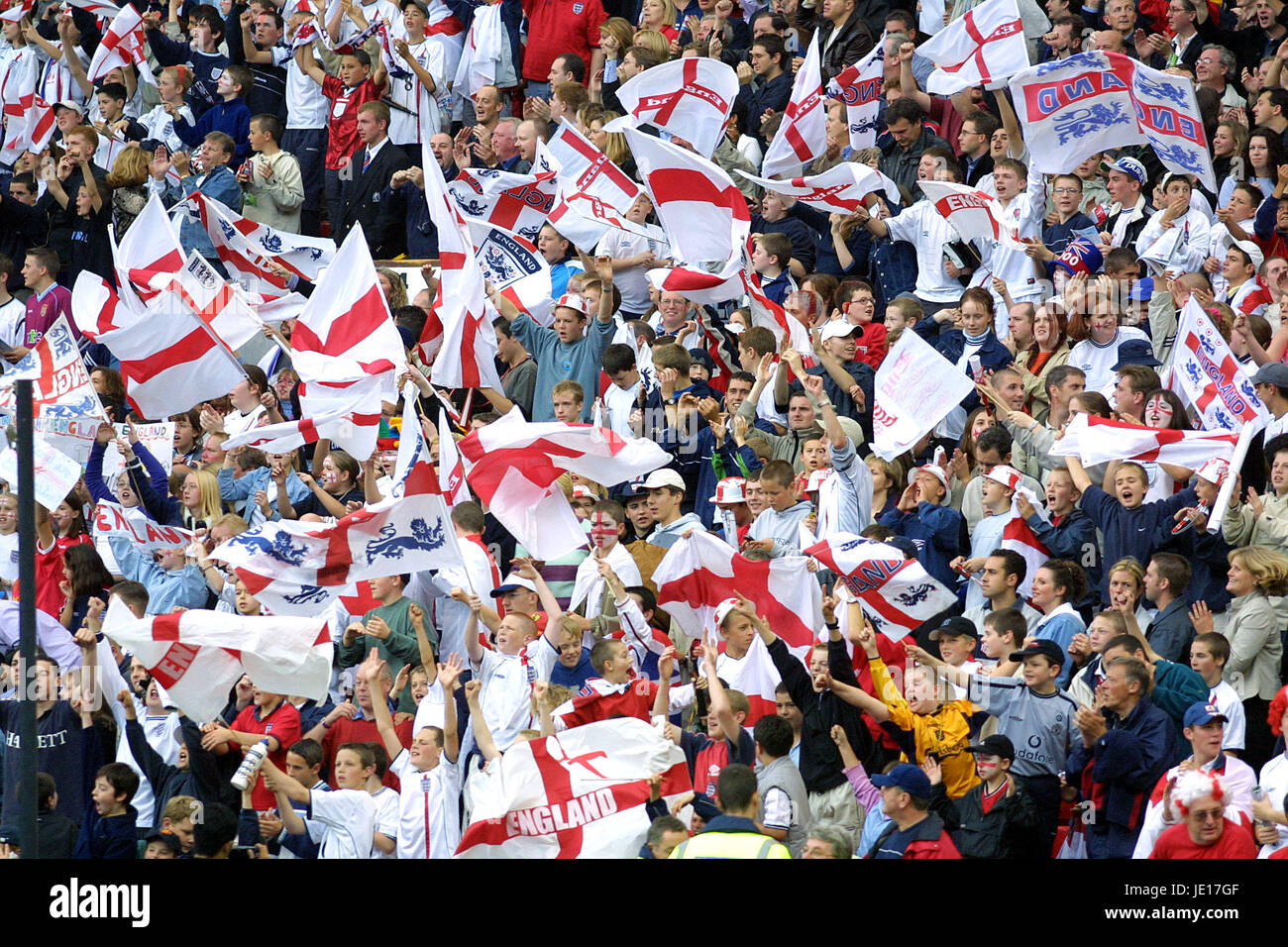 ENGLAND FANS ENGLAND V GREECE OLD TRAFFORD MANCHESTER 06 October 2001 ...