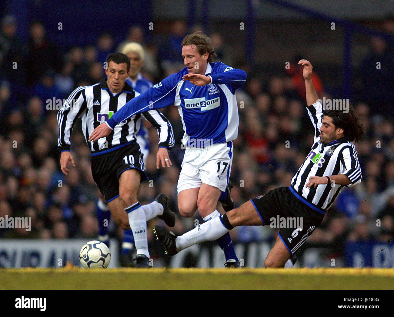 BASSEDAS SCOT GEMMILL & ACUNA EVERTON V NEWCASTLE UNITED 03 March 2001 ...
