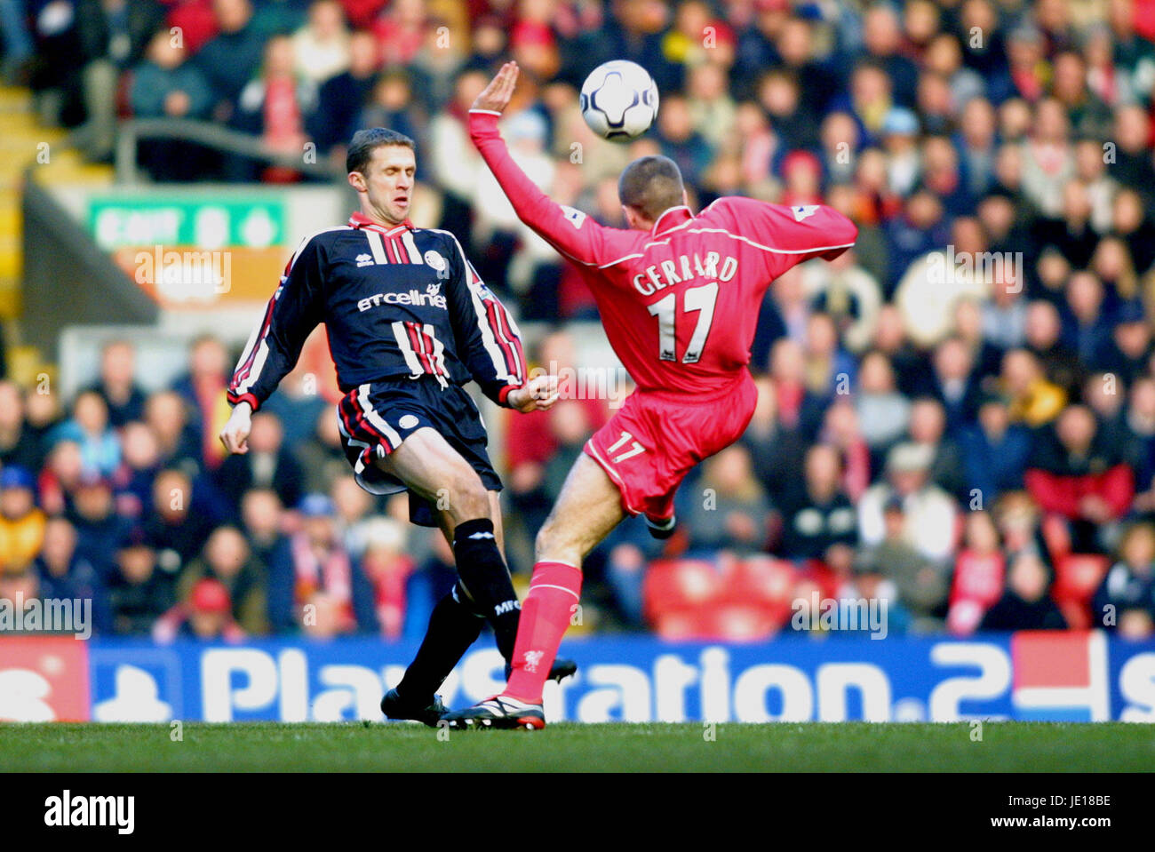 STEVE VICKERS , STEVEN GERRARD, LIVERPOOL V MIDDLESBROUGH, , 2001 Stock ...