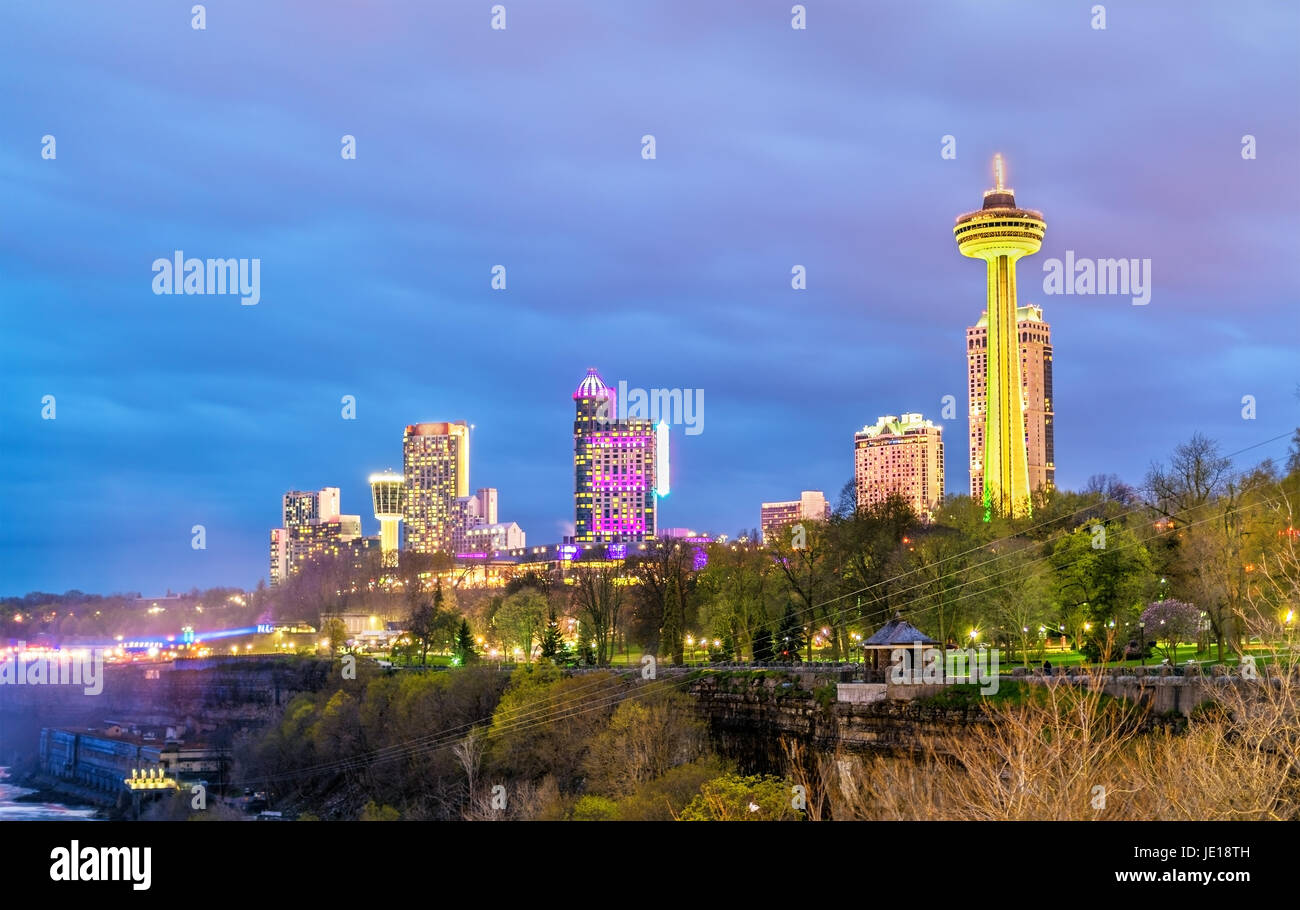View of Niagara Falls city in Ontario, Canada Stock Photo - Alamy