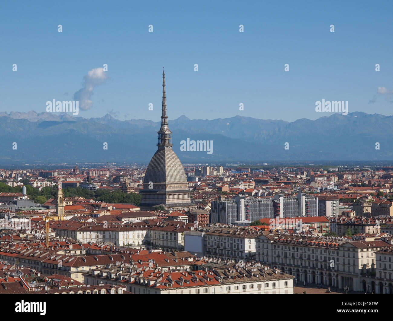 Turin skyline panorama seen from the hills surrounding the city Stock ...