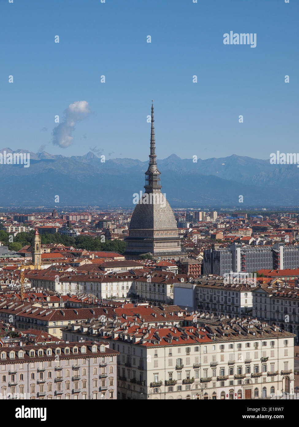 Turin skyline panorama seen from the hills surrounding the city Stock ...