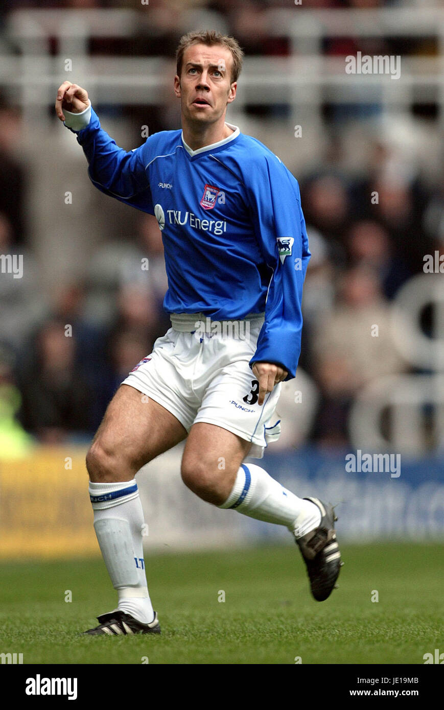 JAMIE CLAPHAM IPSWICH TOWN FC ST JAMES PARK NEWCASTLE 16 March 2002 ...