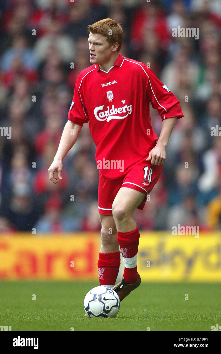 JOHN ARNE RIISE LIVERPOOL FC ANFIELD LIVERPOOL 24 March 2002 Stock ...