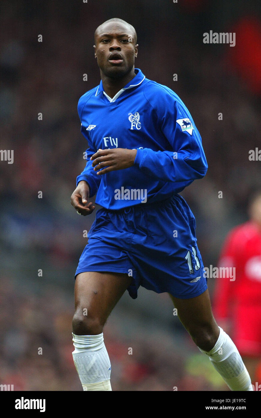 WILLIAM GALLAS CHELSEA FC ANFIELD LIVERPOOL 24 March 2002 Stock Photo ...
