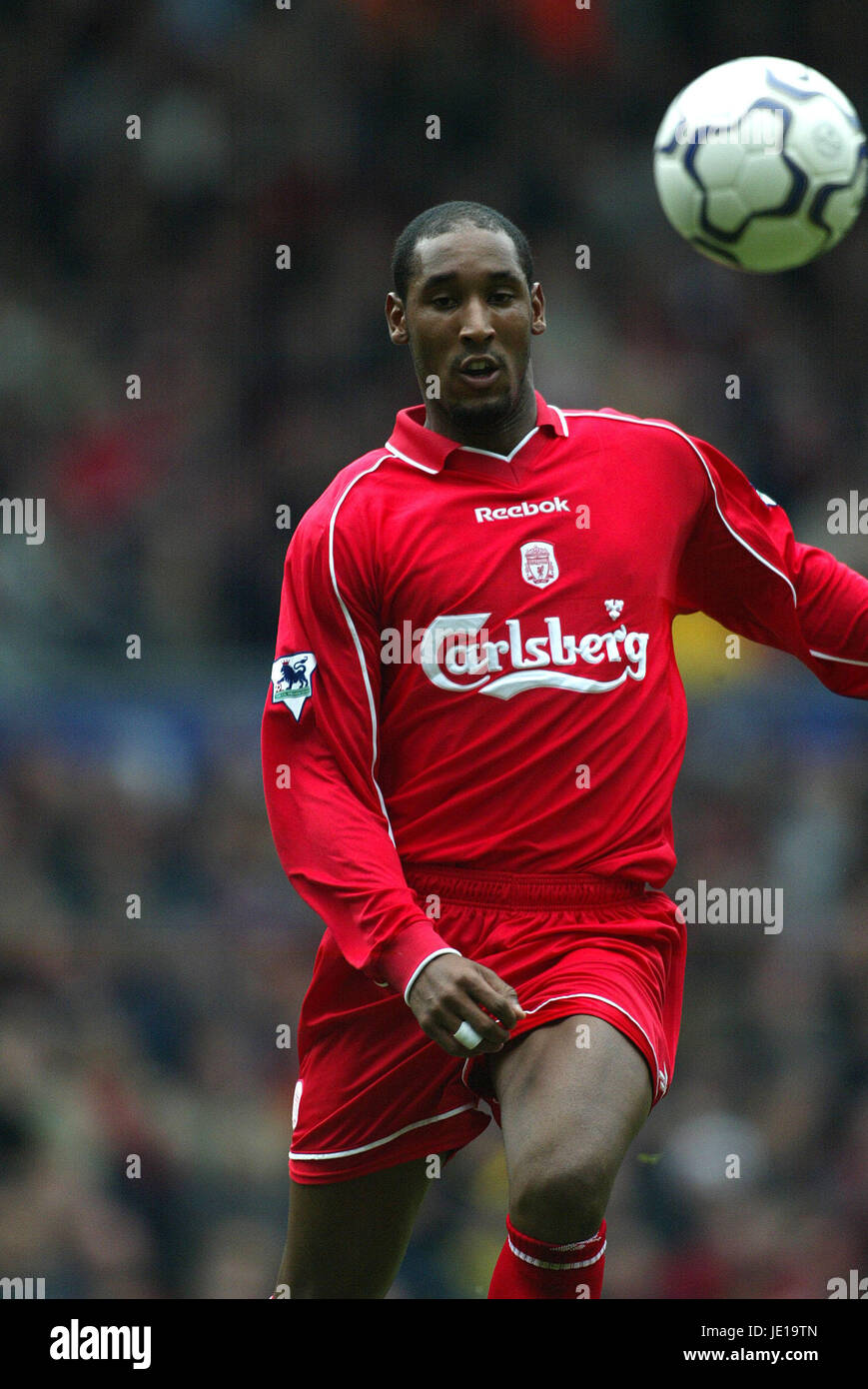 NICOLAS ANELKA LIVERPOOL FC ANFIELD LIVERPOOL 24 March 2002 Stock Photo ...