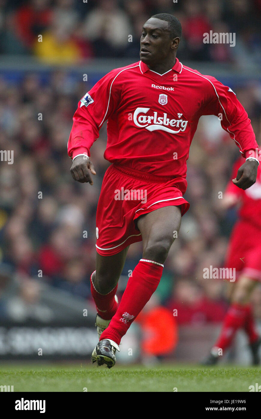EMILE HESKEY LIVERPOOL FC ANFIELD LIVERPOOL 24 March 2002 Stock Photo ...