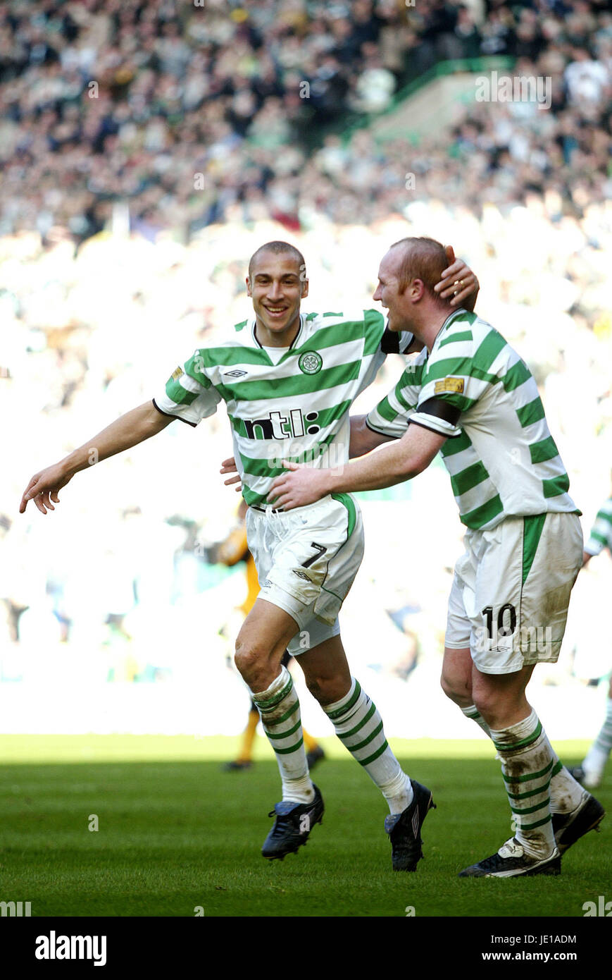 HENRIK LARSSON & JOHN HARTSON CELTIC V LIVINGSTONE FC CELTIC PARK ...