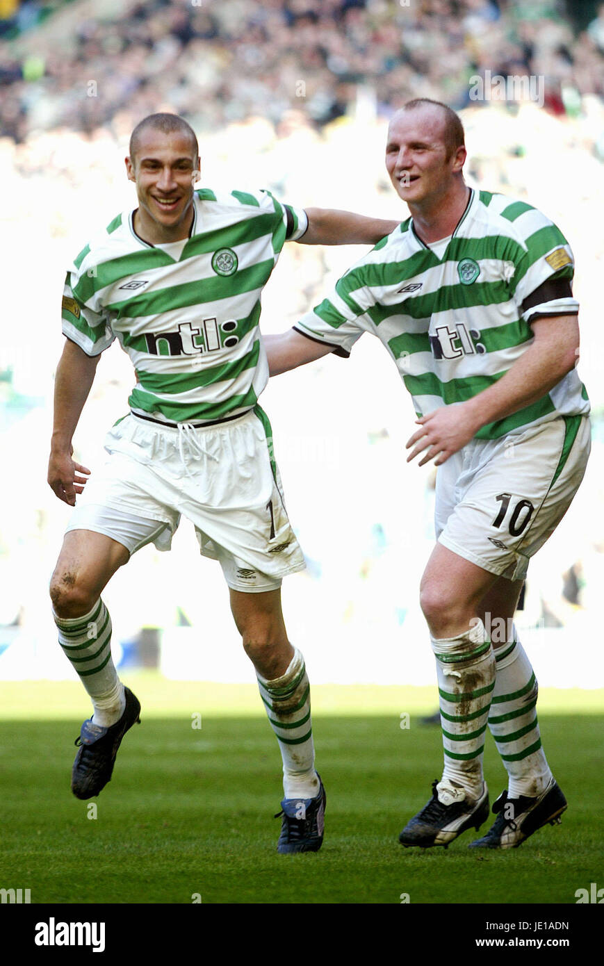 HENRIK LARSSON & JOHN HARTSON CELTIC V LIVINGSTONE FC CELTIC PARK ...