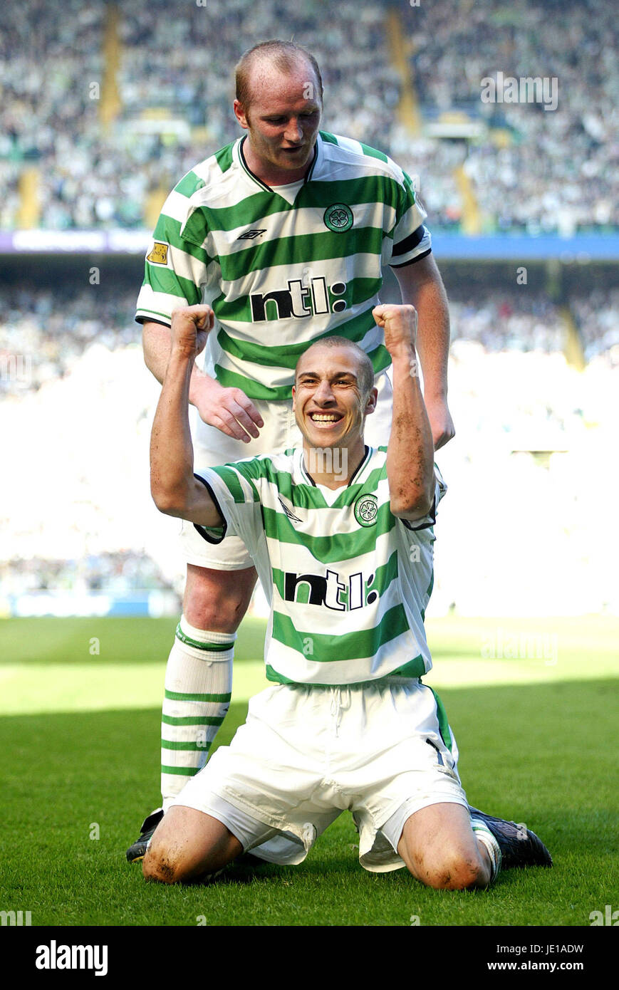 HENRIK LARSSON & JOHN HARTSON CELTIC V LIVINGSTONE FC CELTIC PARK ...
