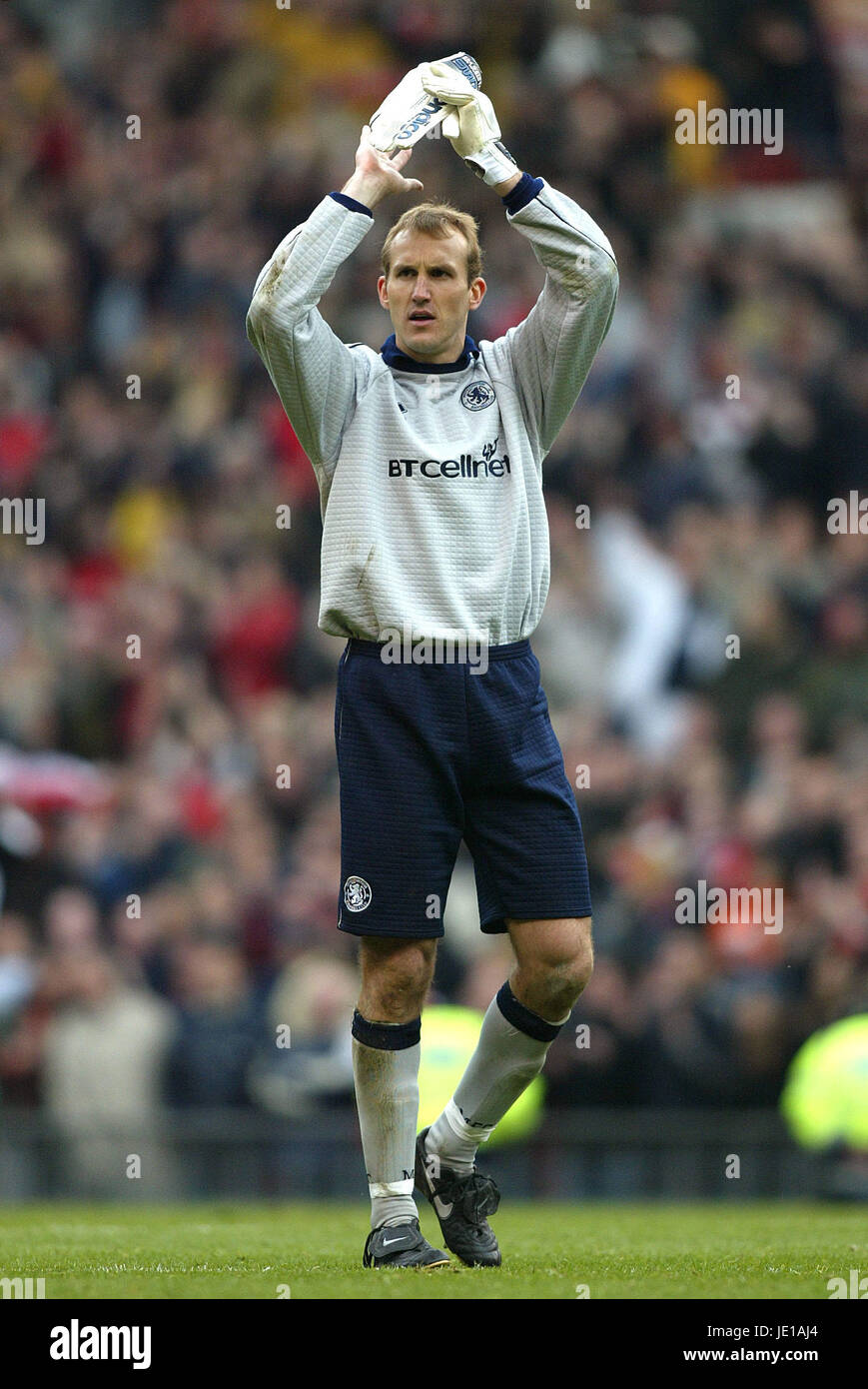 MARK SCHWARZER MIDDLESBROUGH FC OLD TRAFFORD MANCHESTER 14 April 2002 ...