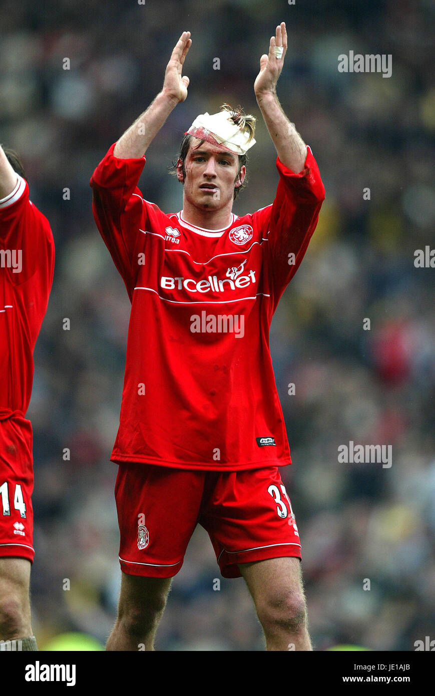FRANCK QUEUDRUE MIDDLESBROUGH FC OLD TRAFFORD MANCHESTER 14 April 2002 ...
