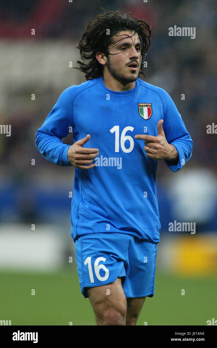 GENNARO GATTUSO ITALY MILAN MILAN ITALY 17 April 2002 Stock Photo - Alamy