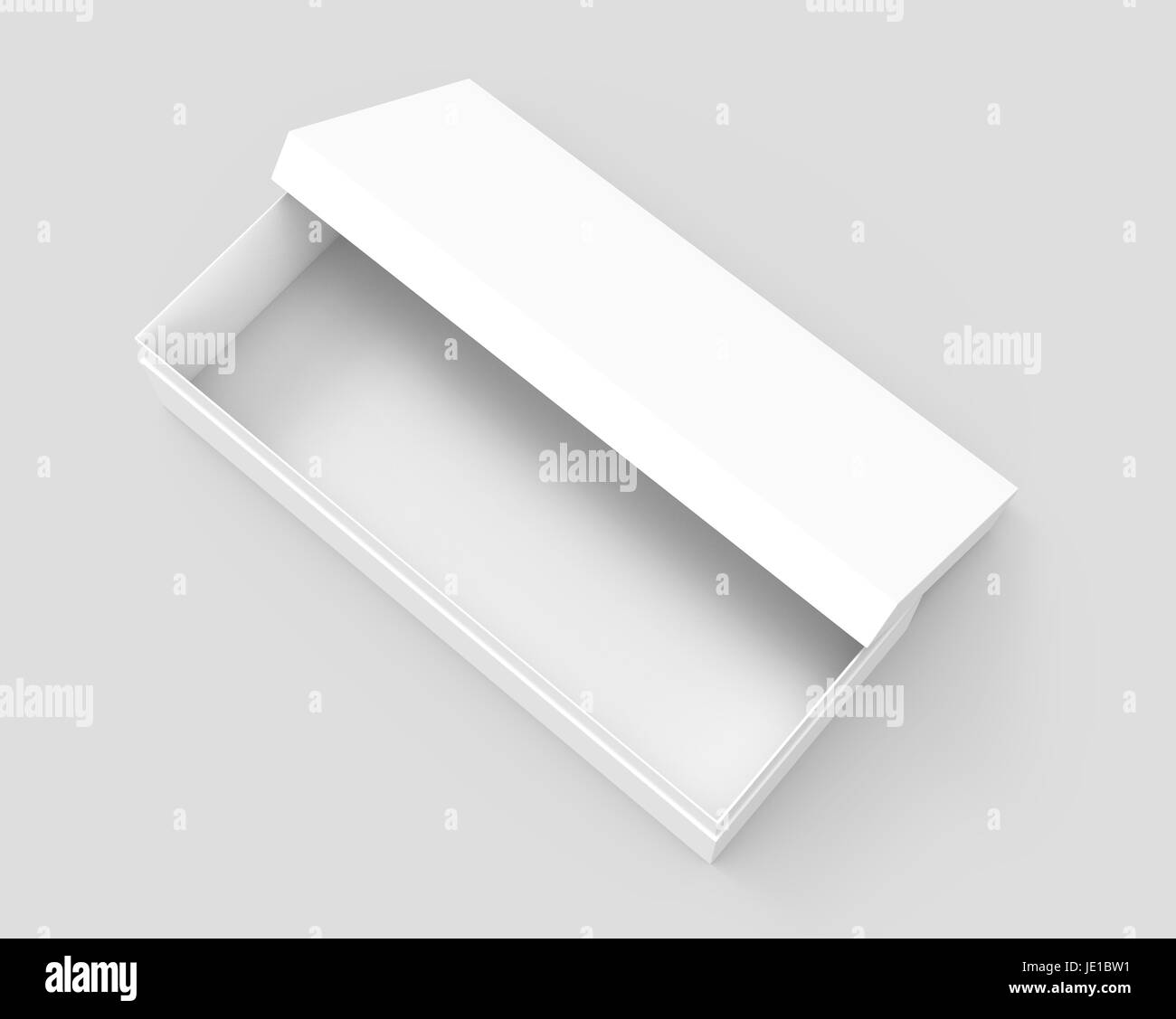 right tilt white 3d rendering blank open rectangular box with box ... right tilt white 3d rendering blank open rectangular box with box ...