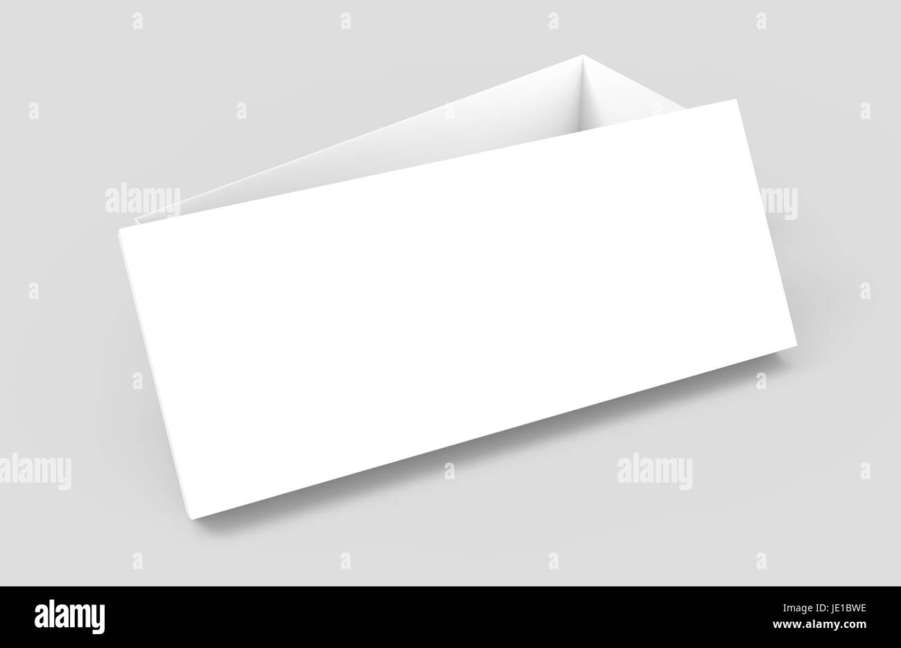 left tilt white 3d rendering blank rectangular open box with box ...