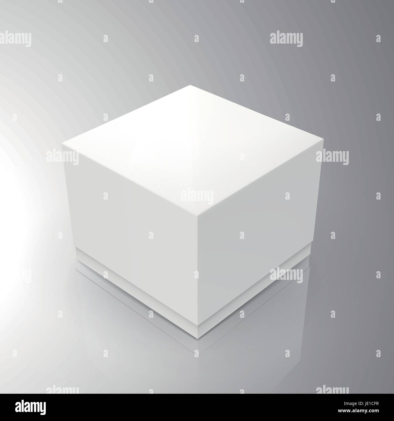 blank white spun square paper box 3d illustration, can be used as ...