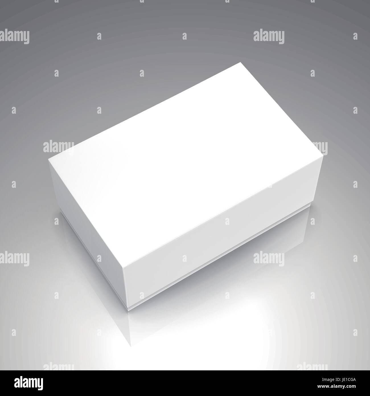 blank white left tilt paper box 3d illustration, can be used as design ...