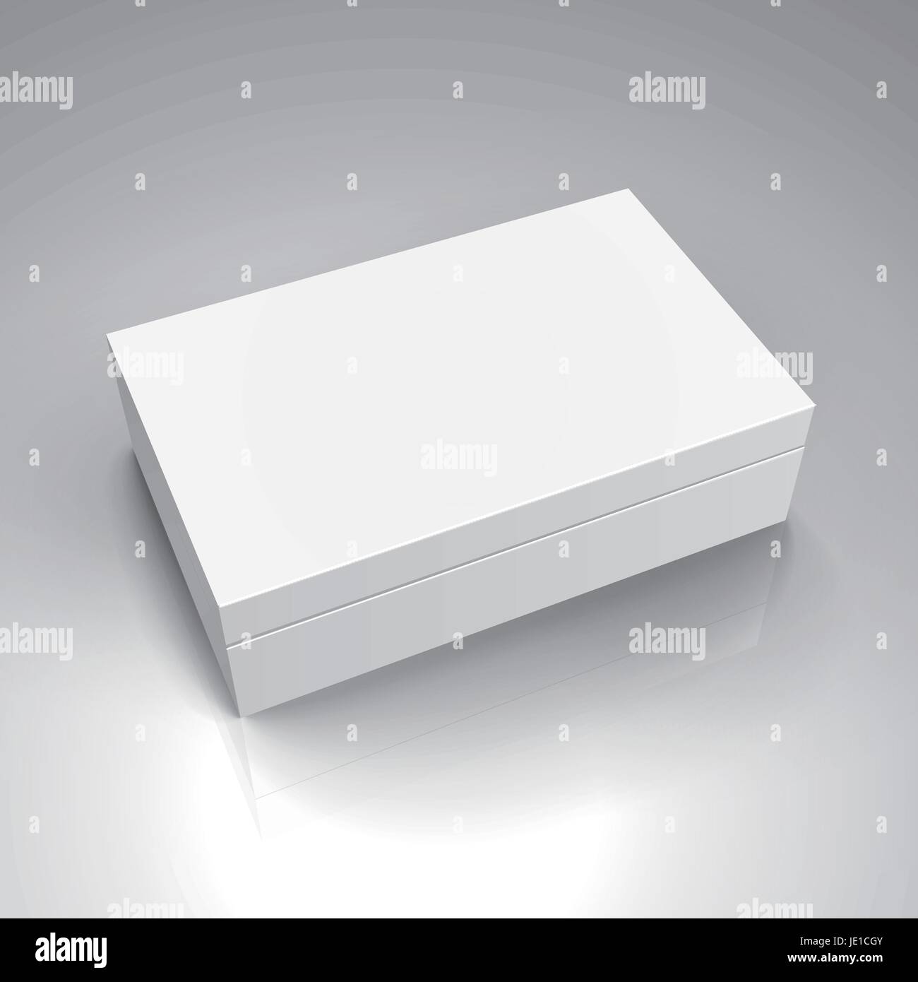 blank white paper left tilt box with separate lid 3d illustration, can ...