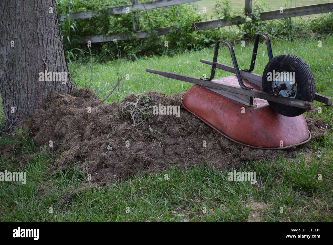 Upside down wheelbarrow Stock Photo - Alamy
