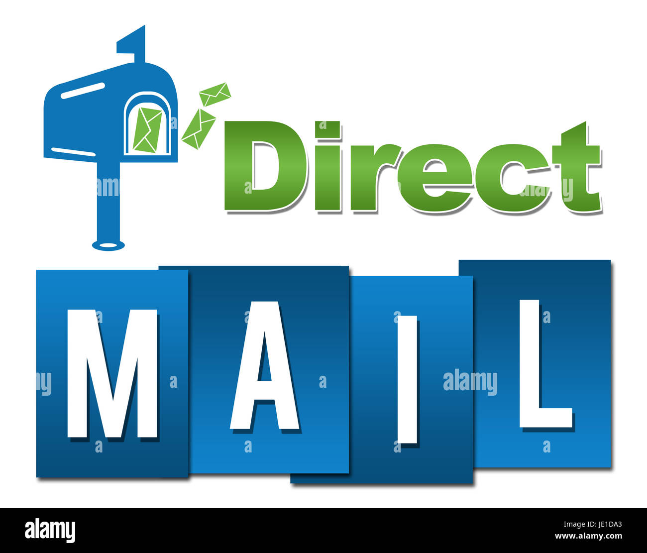 Direct Mail Professional Green Blue With Symbol Stock Photo - Alamy