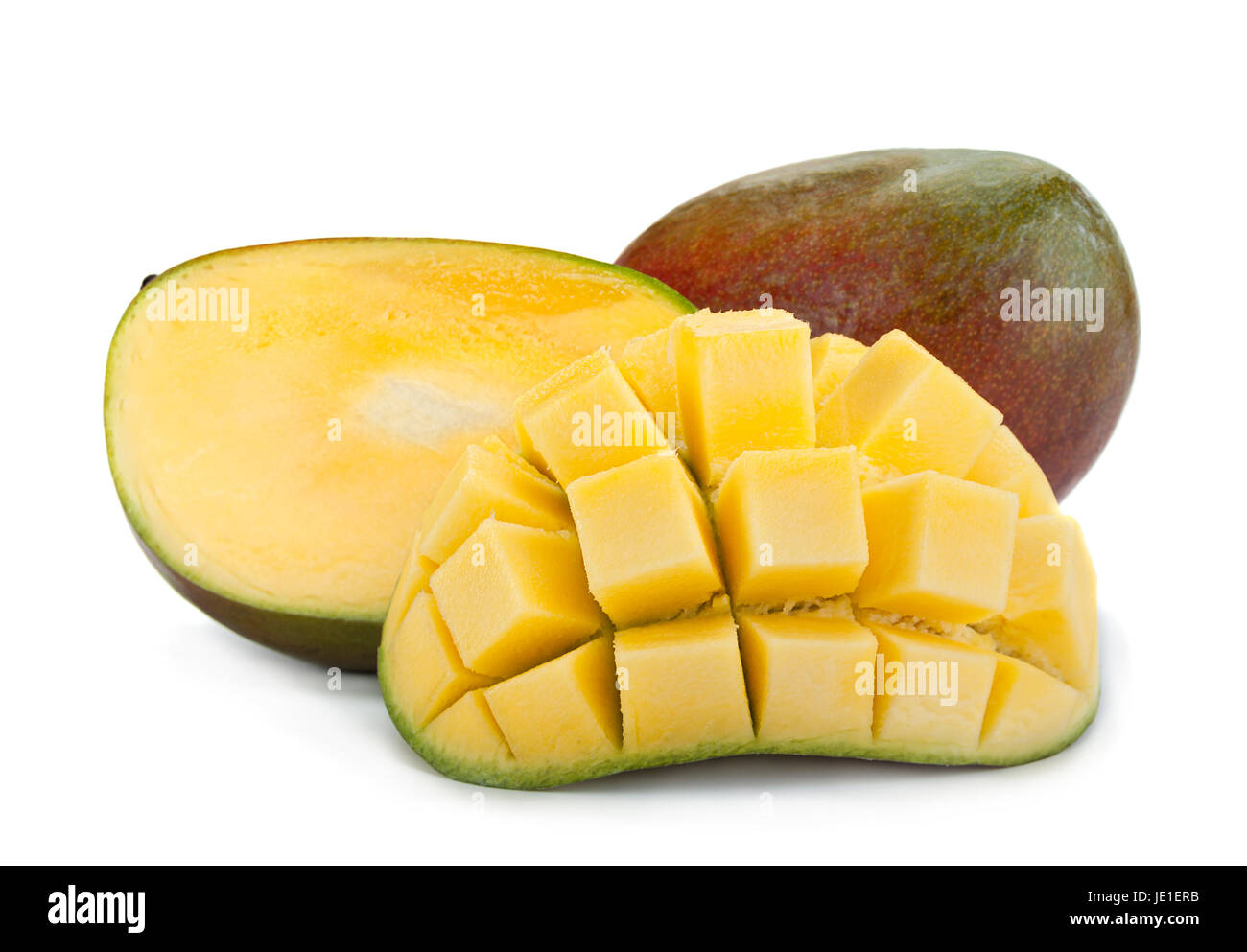 Mango tropical fruit isolated on white background Stock Photo - Alamy