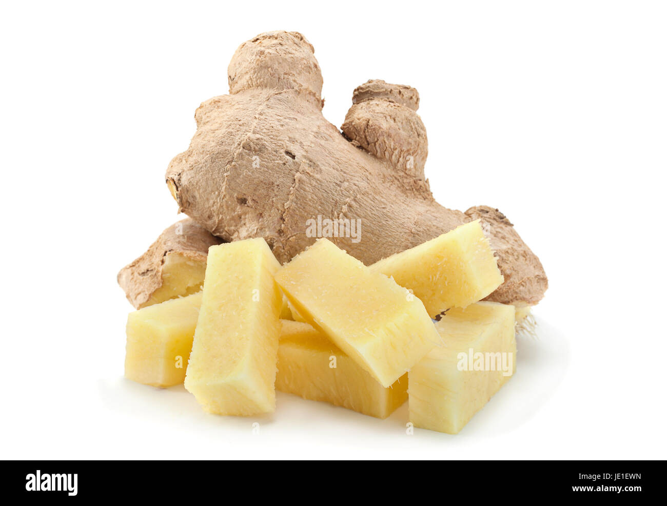 Ginger spice root isolated on white background Stock Photo - Alamy