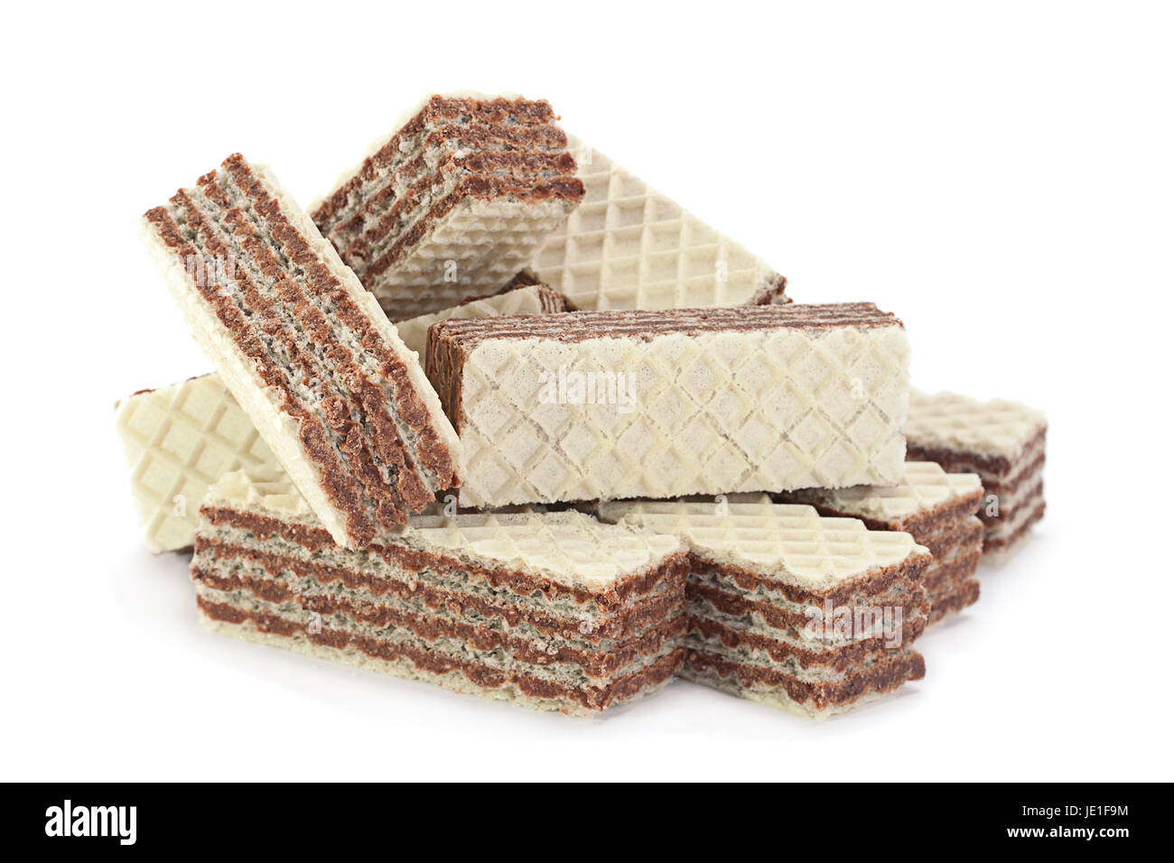 Mini wafers stick isolated on white background Stock Photo - Alamy