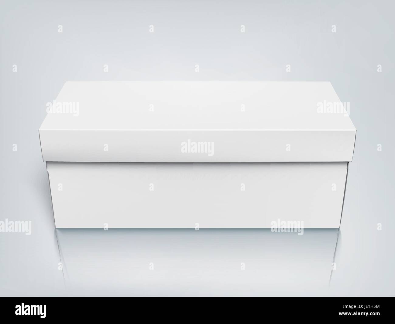 blank long box with lid, isolated blue gray background, 3d illustration ...