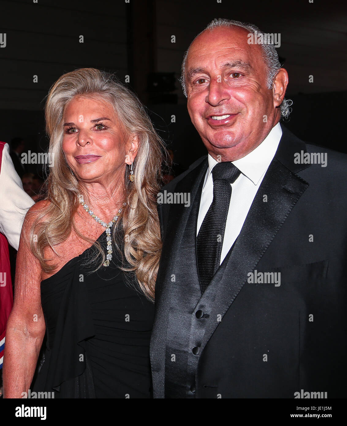 Sir Philip Green and Lady Tina Green attending the Fashion for Relief ...