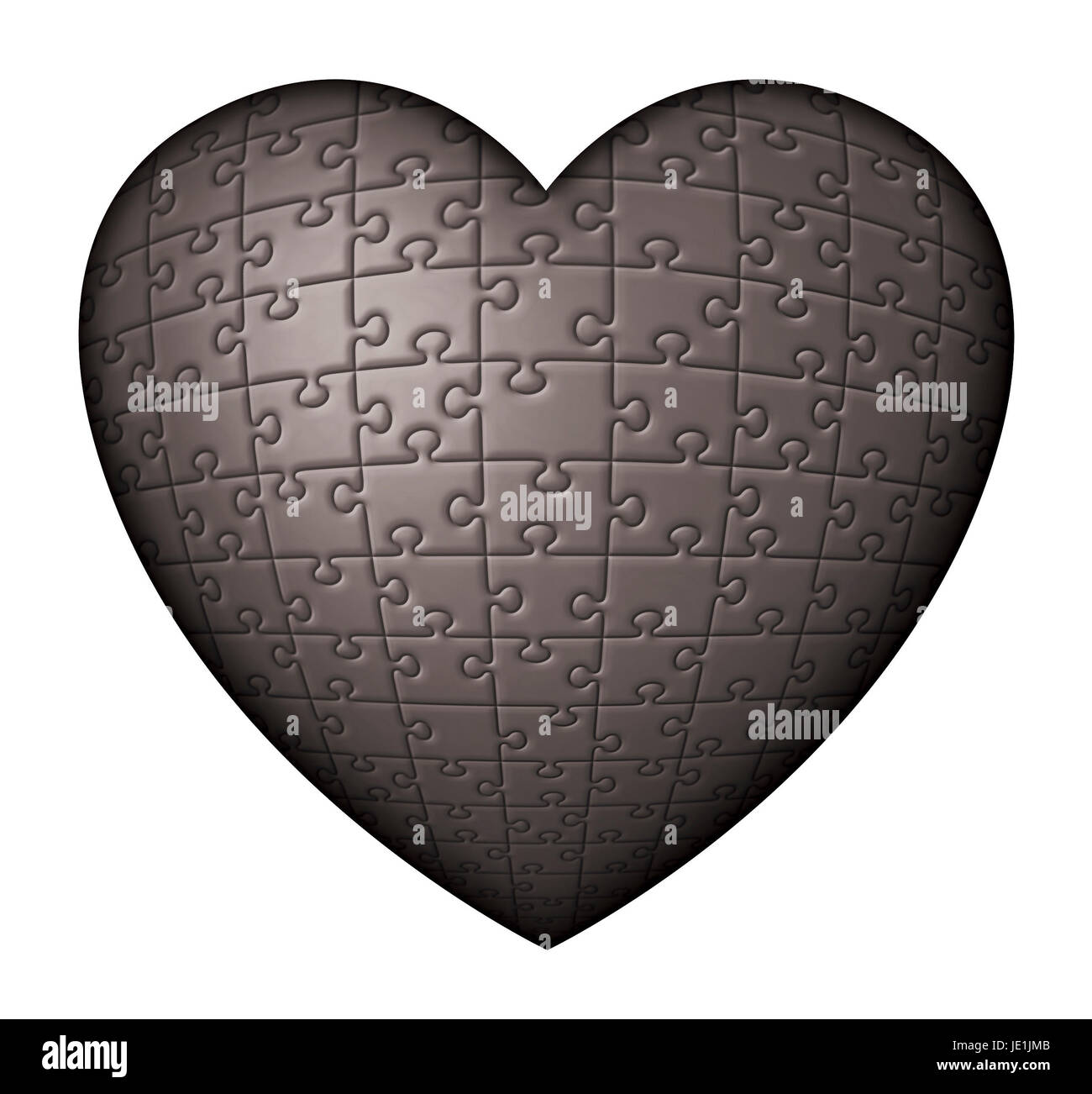 Digital illustration of a heart shaped puzzle Stock Photo - Alamy