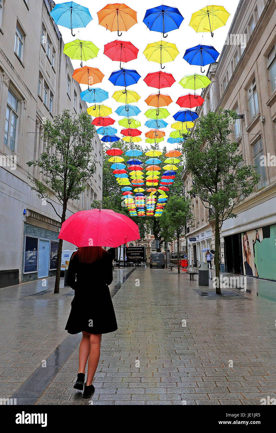 An art installation called the Umbrella Project, which sees 200 ...