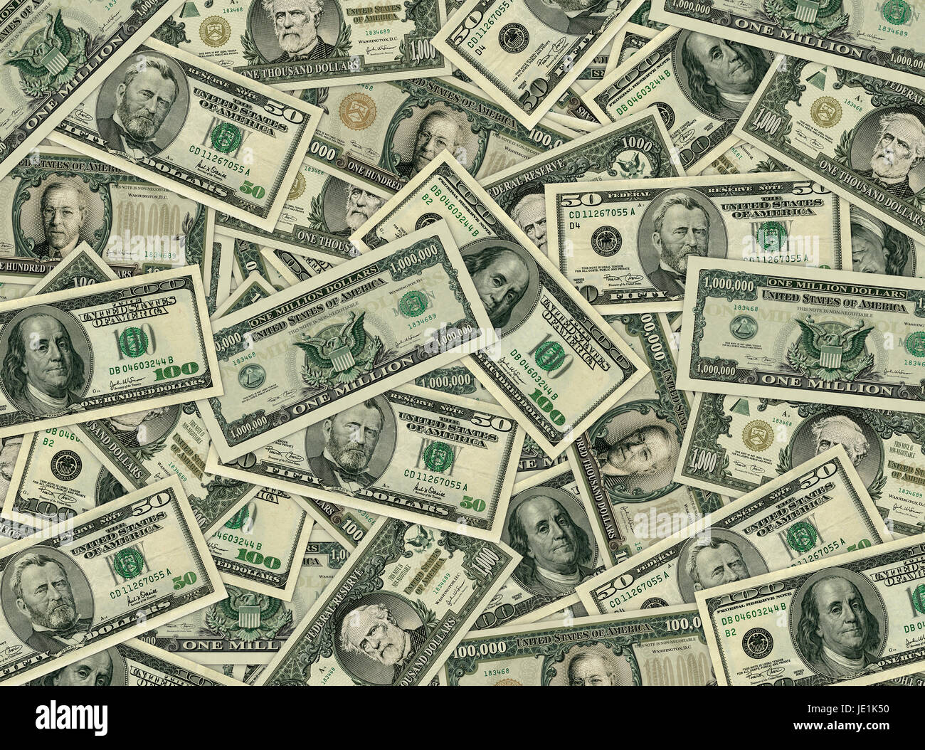 Photo-Illustration of large denomination U.S Currency. I illustrated ...