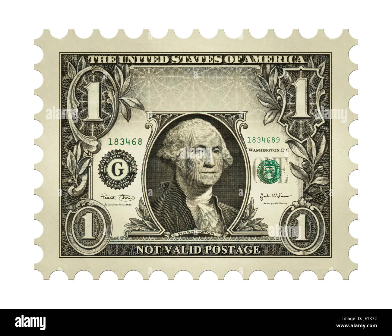 Photo-Illustration using a one dollar bill retouched and re-illustrated ...