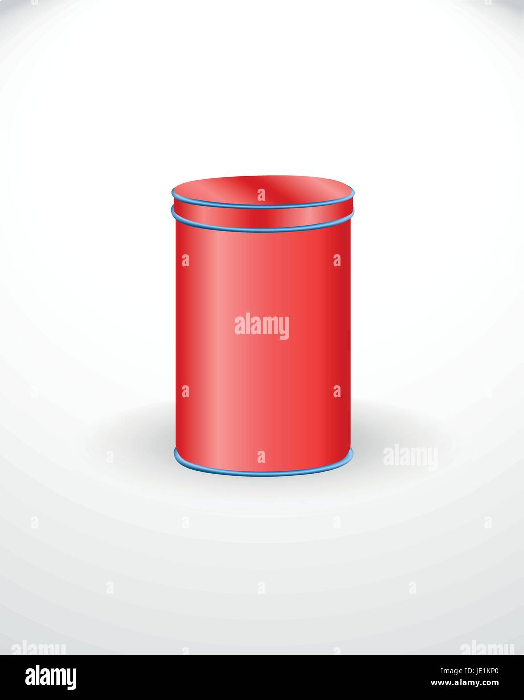 VECTOR PACKAGING: Set of Aluminum tin box cans round containers with ...