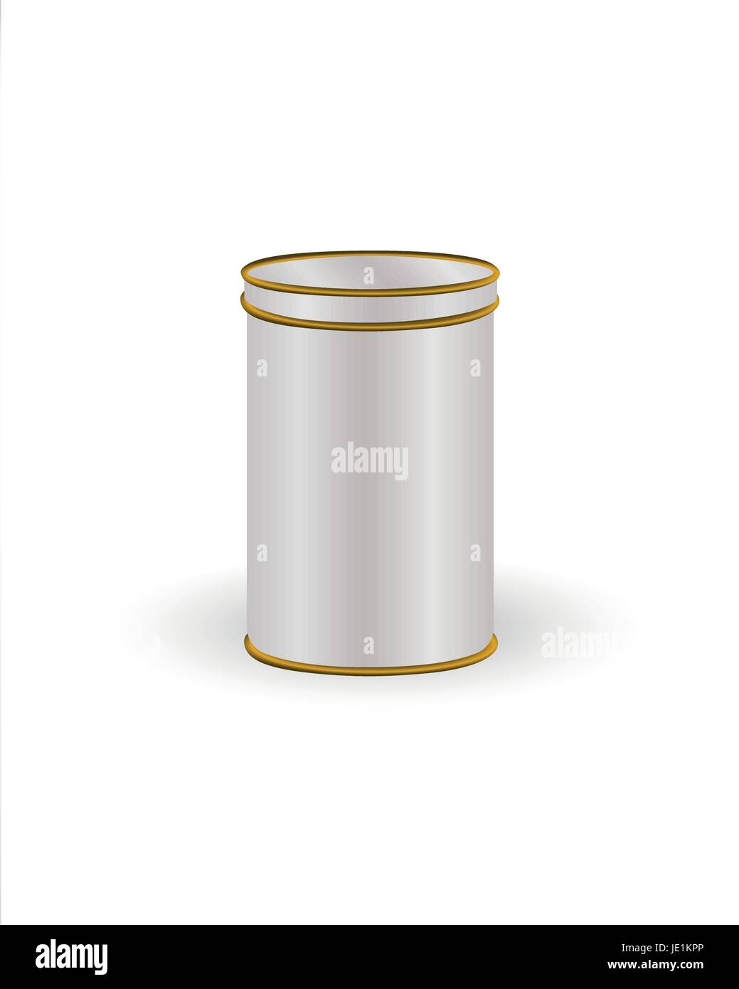 VECTOR PACKAGING: Set of Aluminum tin box cans round containers with ...