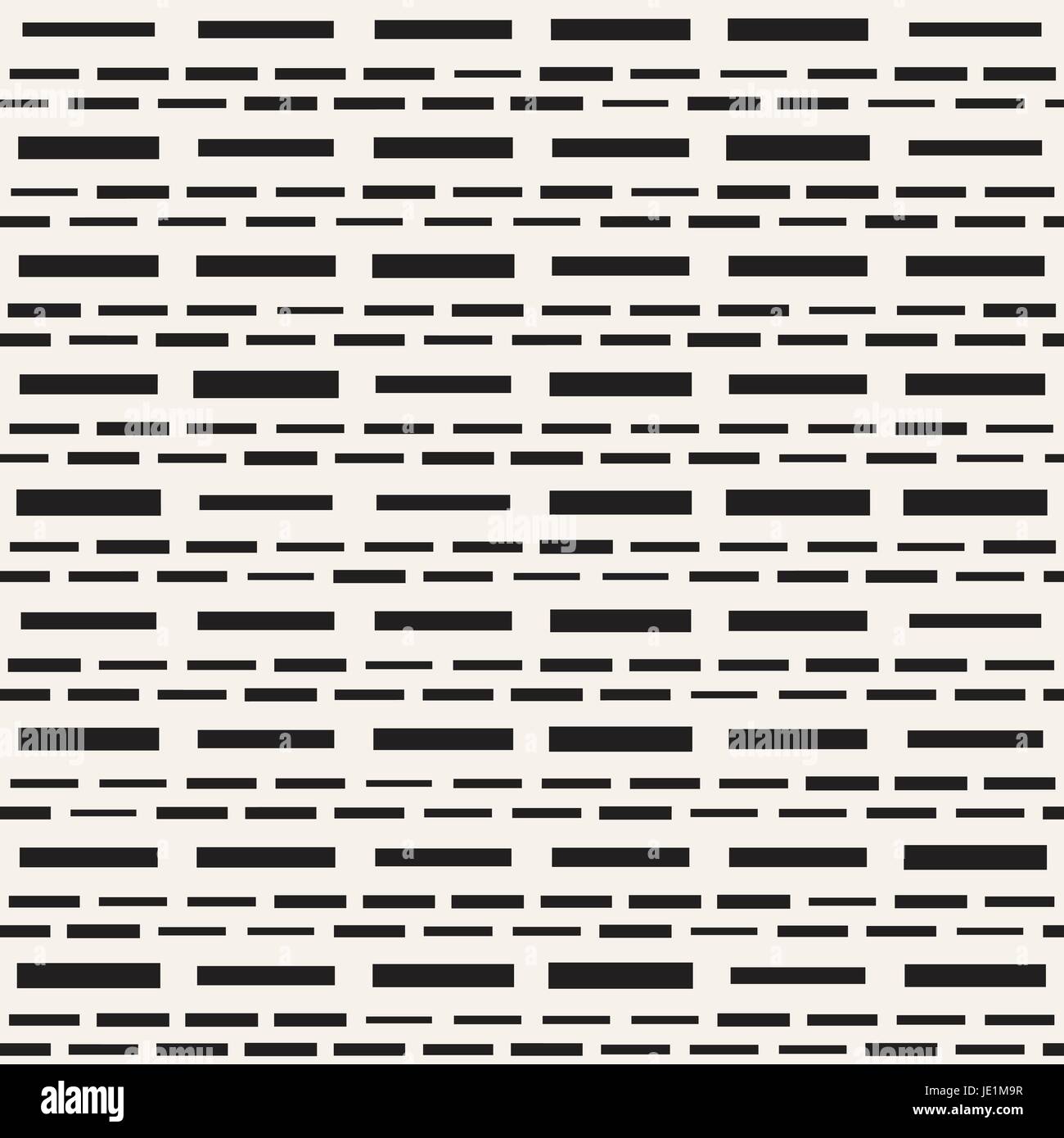 Black and White Irregular Dashed Lines Pattern. Modern Abstract Vector ...