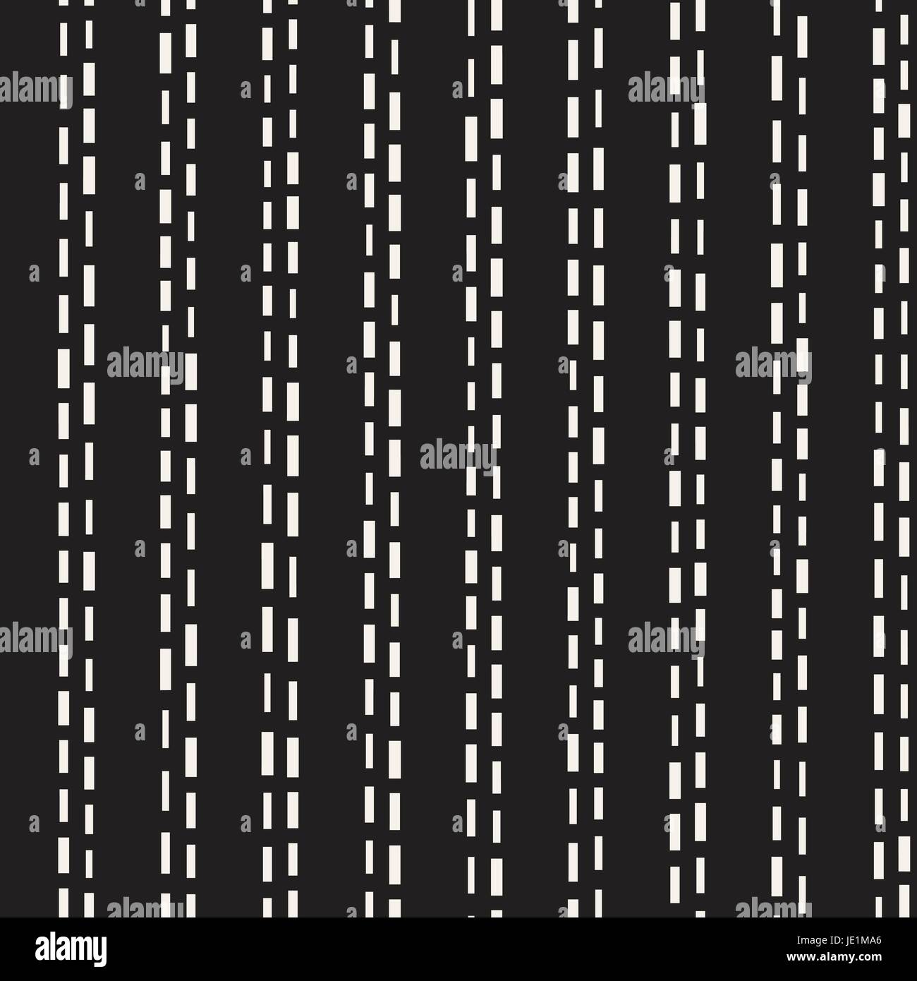 Black and White Irregular Dashed Lines Pattern. Modern Abstract Vector ...