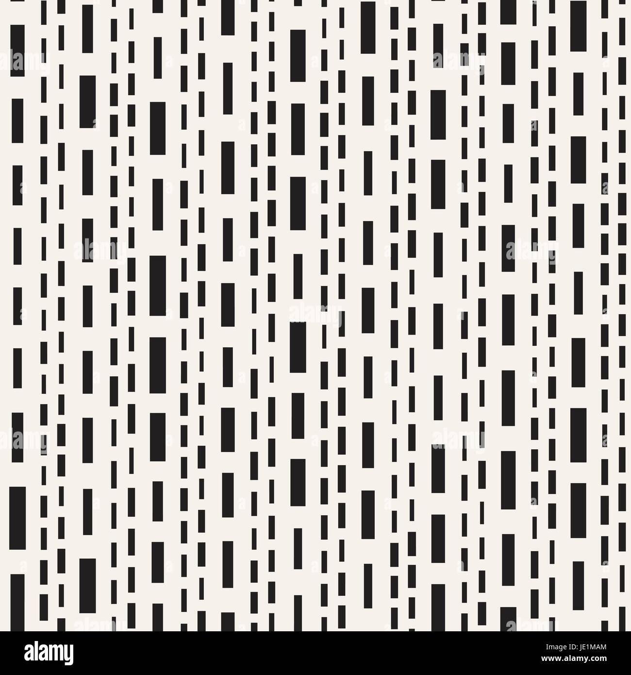 Black and White Irregular Dashed Lines Pattern. Modern Abstract Vector ...