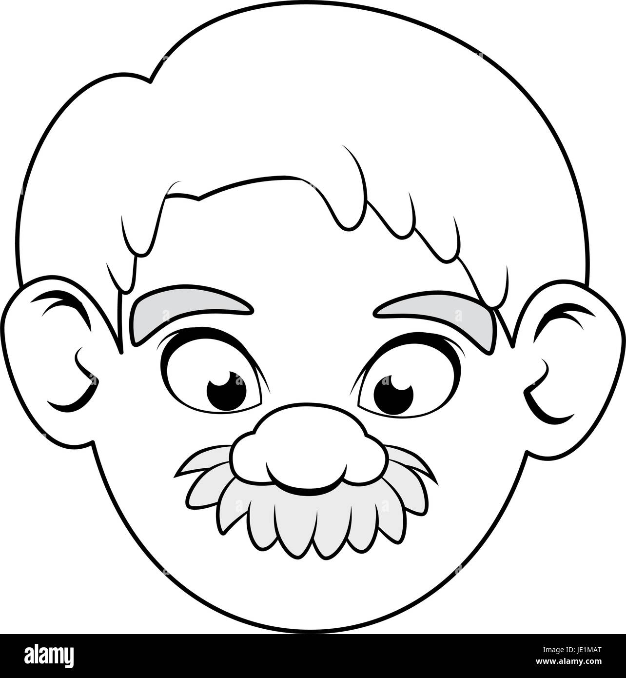 old man face icon vector illustration graphic design Stock Vector Image ...