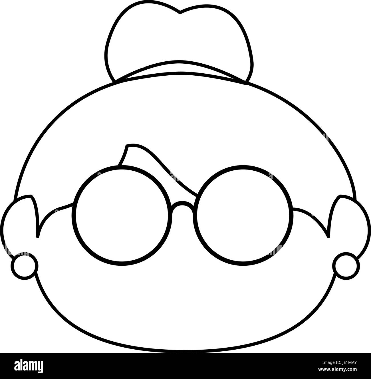 old women face icon vector illustration graphic design Stock Vector ...