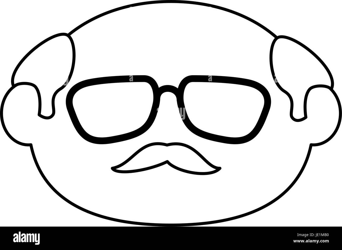 old man face icon vector illustration graphic design Stock Vector Image ...