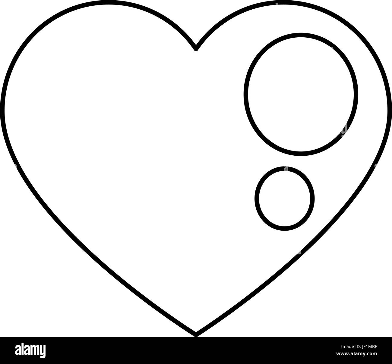 cute big heart icon vector illustration graphic design Stock Vector ...