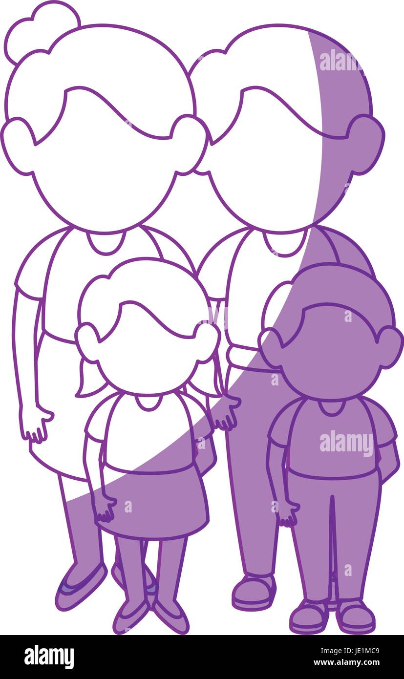 family stand up icon vector illustration graphic design Stock Vector ...