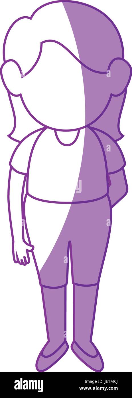 girl stand up icon vector illustration graphic design Stock Vector ...