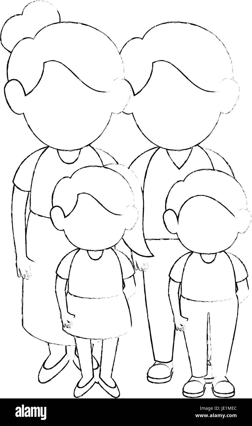 family stand up icon vector illustration graphic design Stock Vector ...