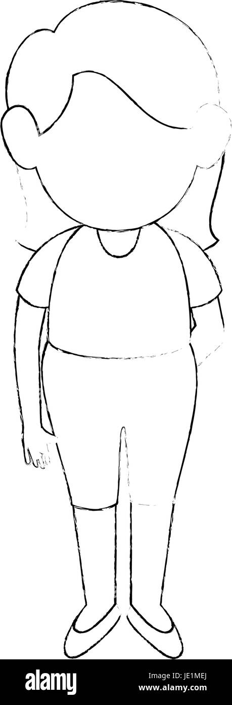 girl stand up icon vector illustration graphic design Stock Vector ...